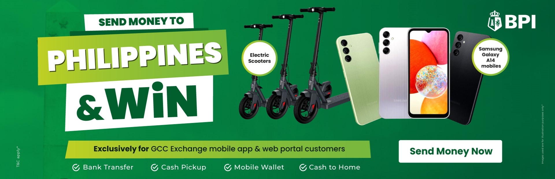 Send Money to Philippines & Win - GCC Exchange Money Transfer App